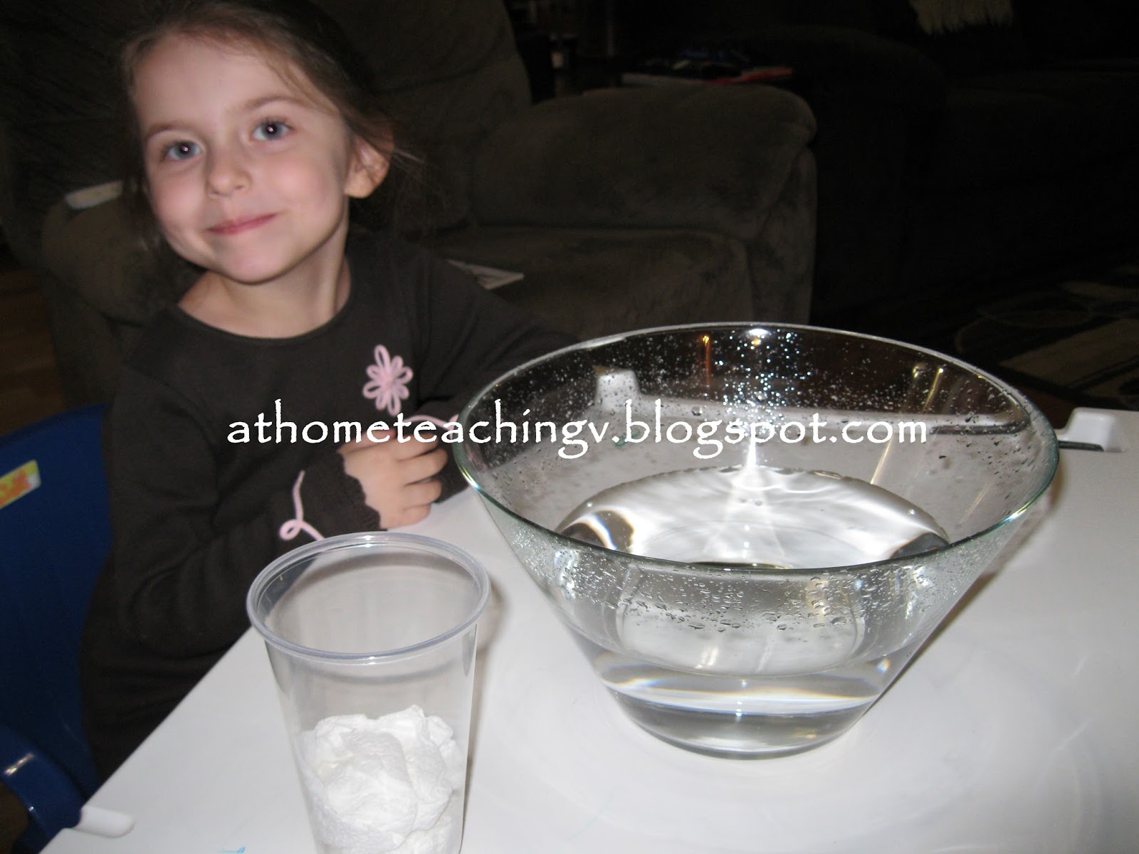 at home teaching V: Solids, Liquids, and Gases - Science Experiment!