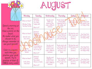 Schoolhouse Talk!: Summer Speech Activity Calendars