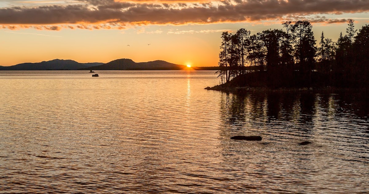 Lappland Nature: Midnattsol över Hornavan