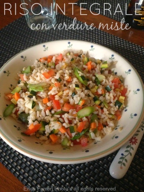 Ogni riccio un pasticcio - Blog di cucina: Riso integrale con verdure