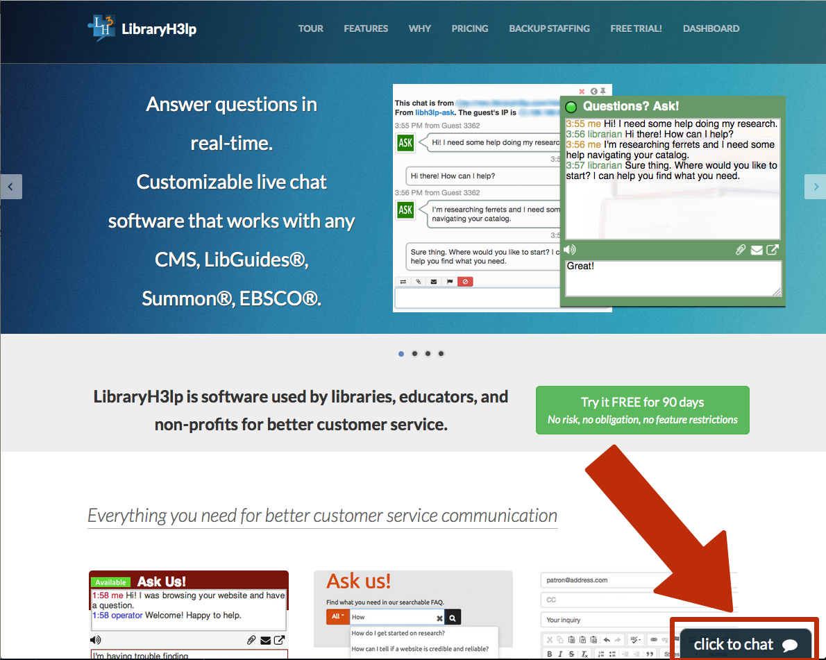 Adding a 'Click to Chat' or 'Ask a Librarian' tab to your Web Page