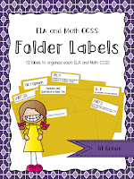 Common Core State Standards Folder Labels | Teaching With Ninjanuity