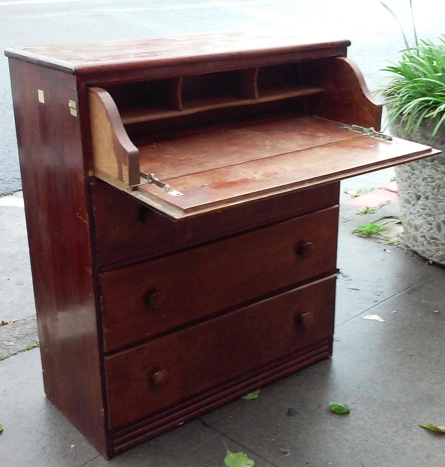 UHURU FURNITURE & COLLECTIBLES: SOLD #13024 Secretary Chest of Drawers ...