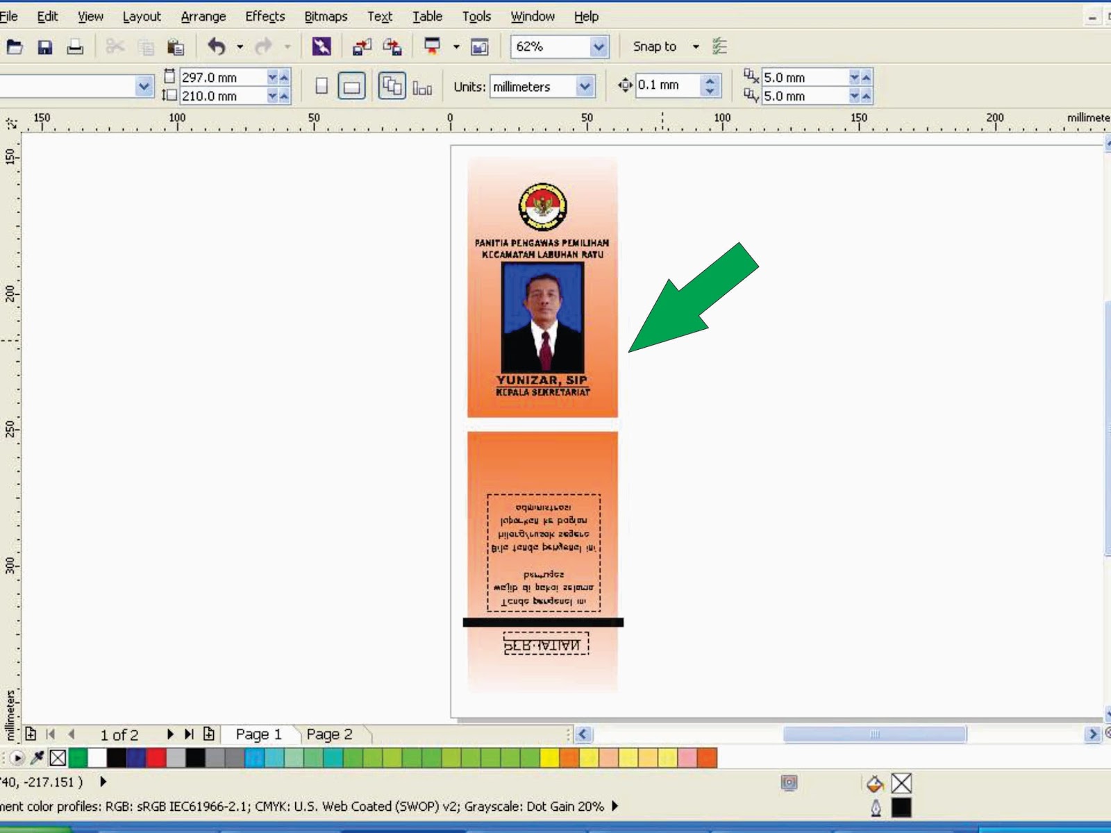 Membuat ID CARD (1) | Belajar Desain & Percetakan