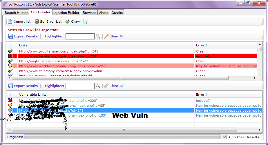 untuk newbie: " Cara SQL Injection Scanner Dengan SQL Poizon"
