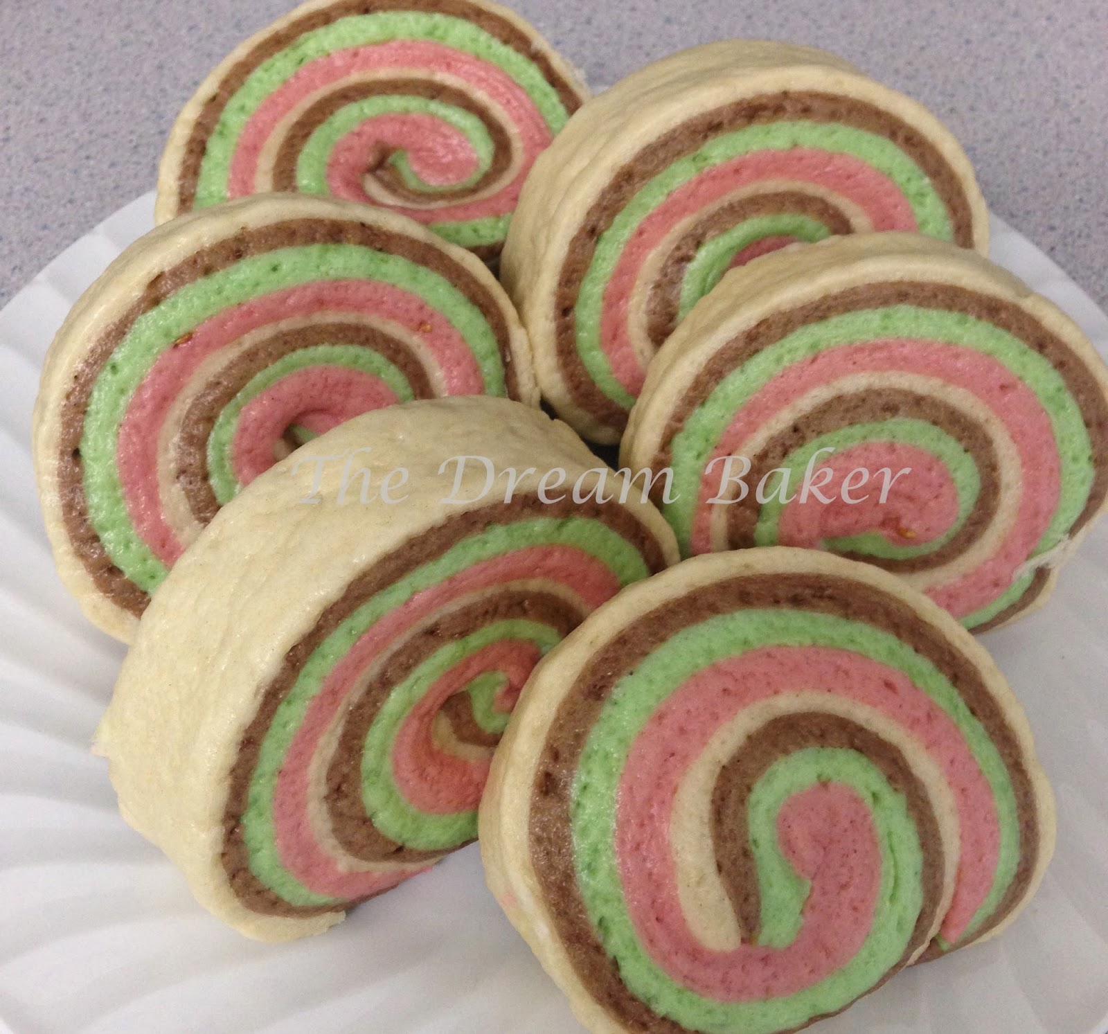 The Dream Baker...: Four-flavour Spiral Mántóu (a.ka. Chinese Steamed Buns)