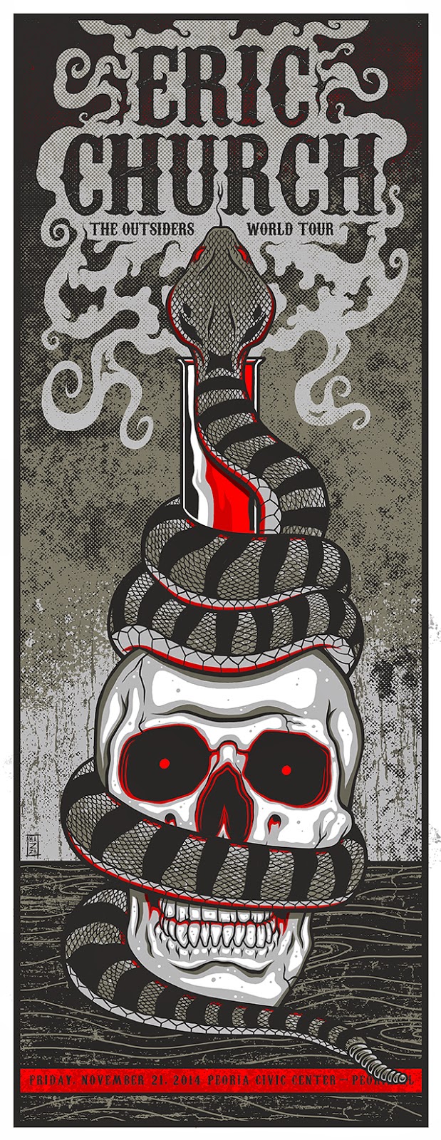 INSIDE THE ROCK POSTER FRAME BLOG: Jim Mazza Eric Church & Skrillex ...