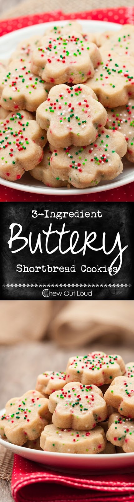 3-Ingredient Buttery Shortbread Cookies - So easy, only 3 ingredients ...