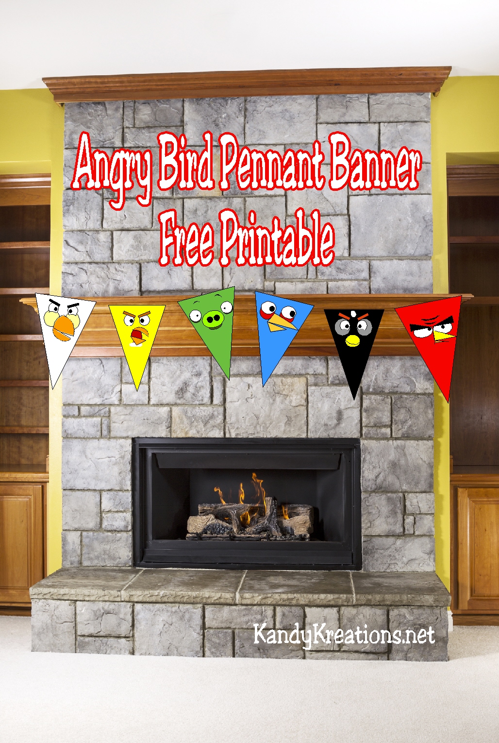 Angry Bird Pennant Banner Printable