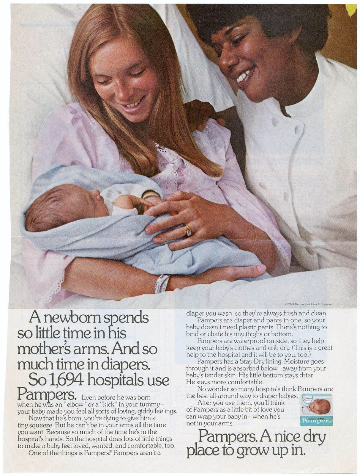 Rosehaven Cottage Studio: From the clipping files: 1973 Pampers diapers ...