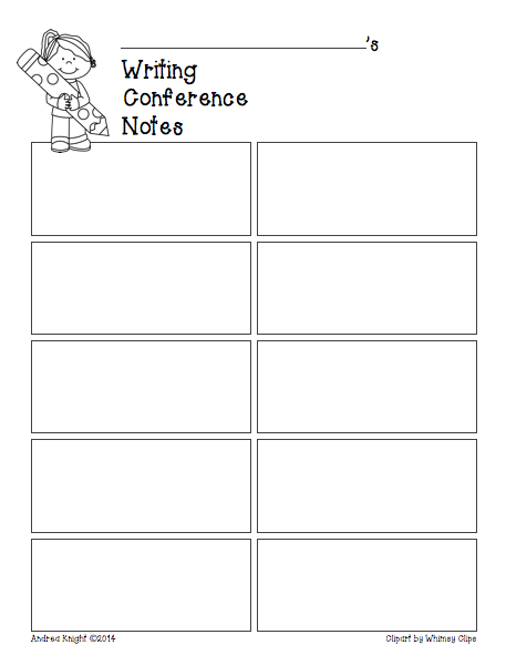 Classroom Freebies Too: Reading and Writing Conferences {Recording Sheets}