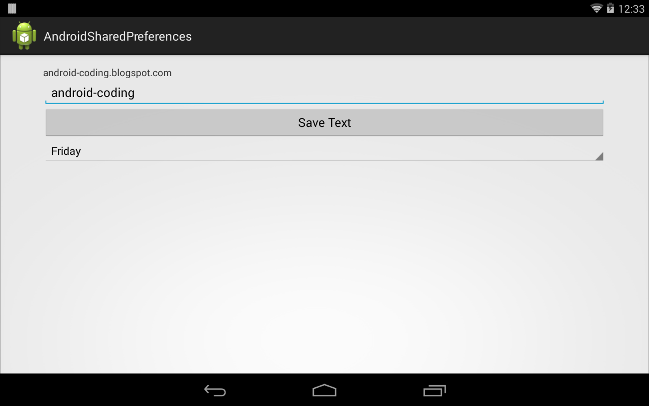 Android Coding Save Something In Sharedpreferences Using Sharedpreferences Editor