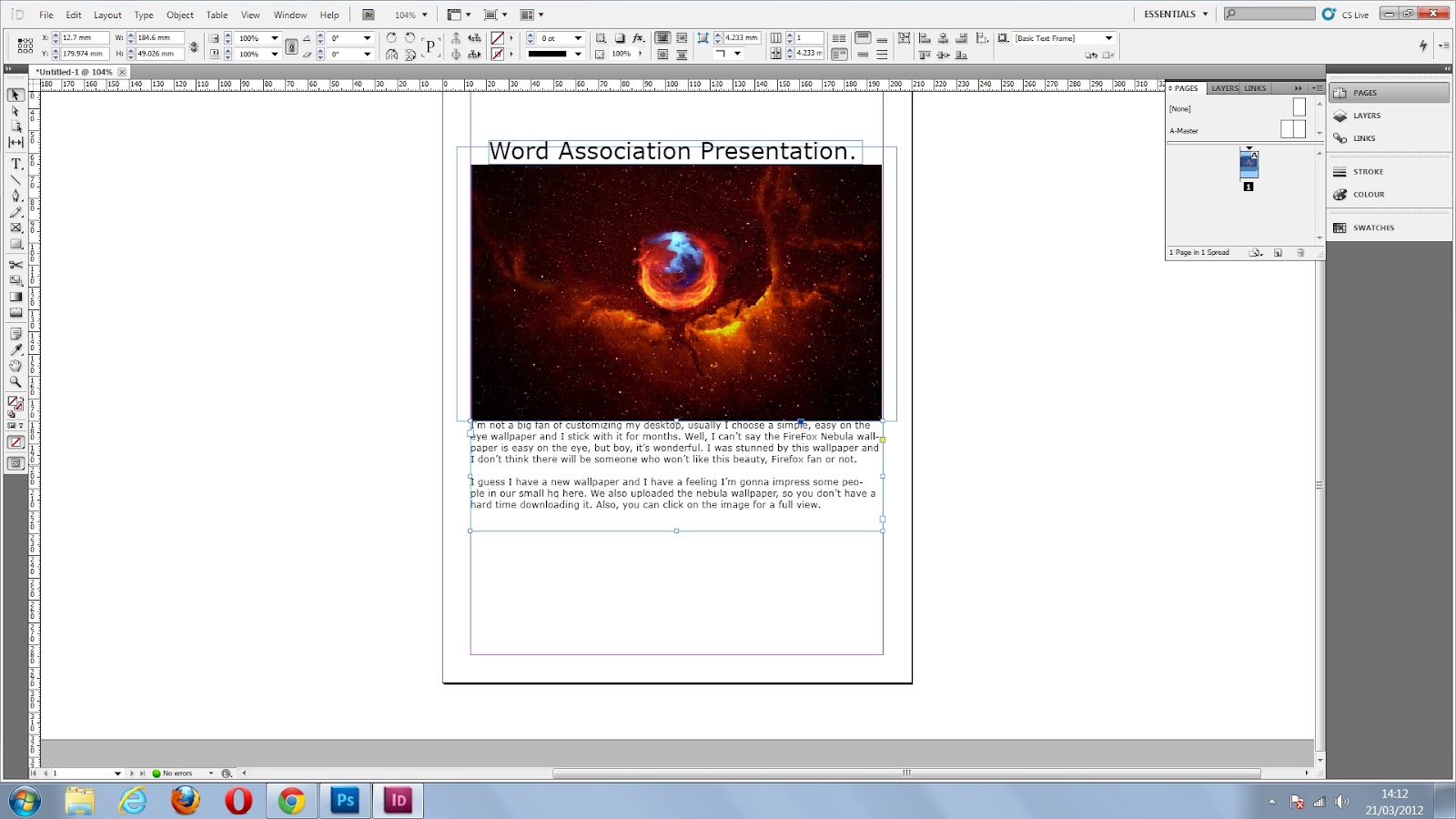 Ideas and Concepts: Introduction To InDesign