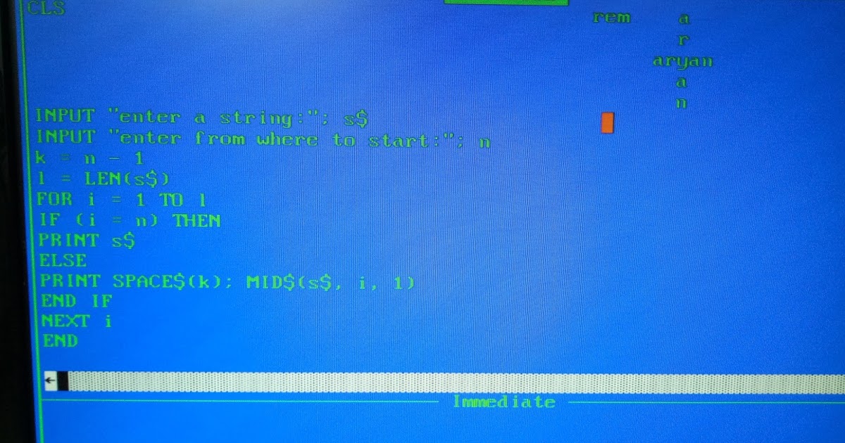 Icse Isc Java Programs Qbasic String Program