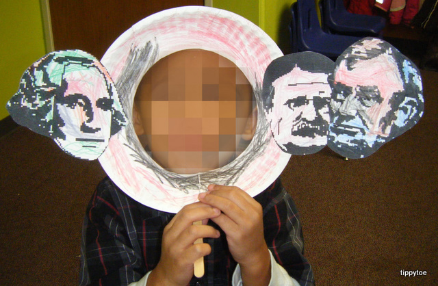 Tippytoe Crafts: Mount Rushmore Heads
