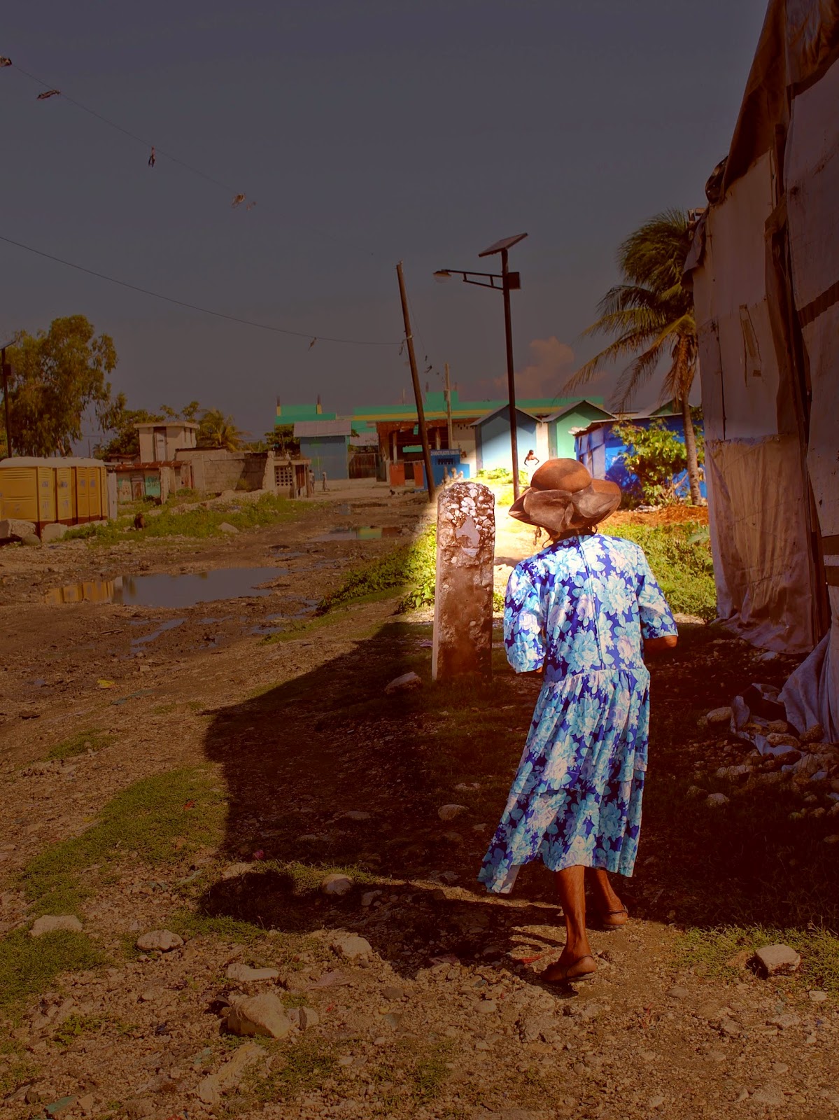 Virtual Vaksen: Woman in Blue: Cite Soleil, Haiti