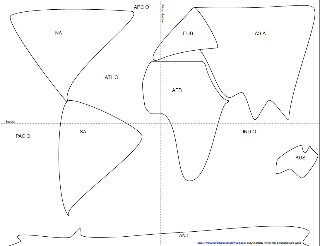 Continental Blob Maps - Half a Hundred Acre Wood