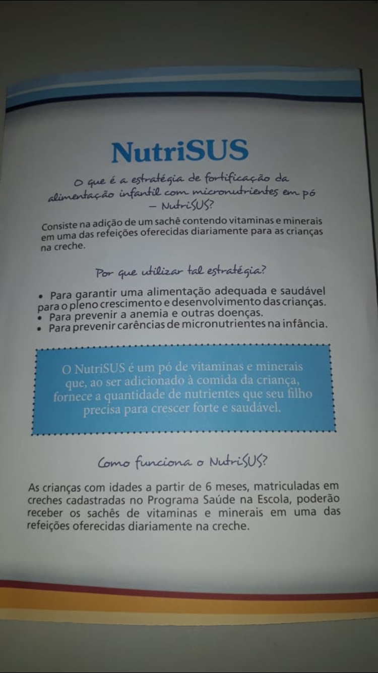 CEMEI Ana Ramos: NUTRISUS