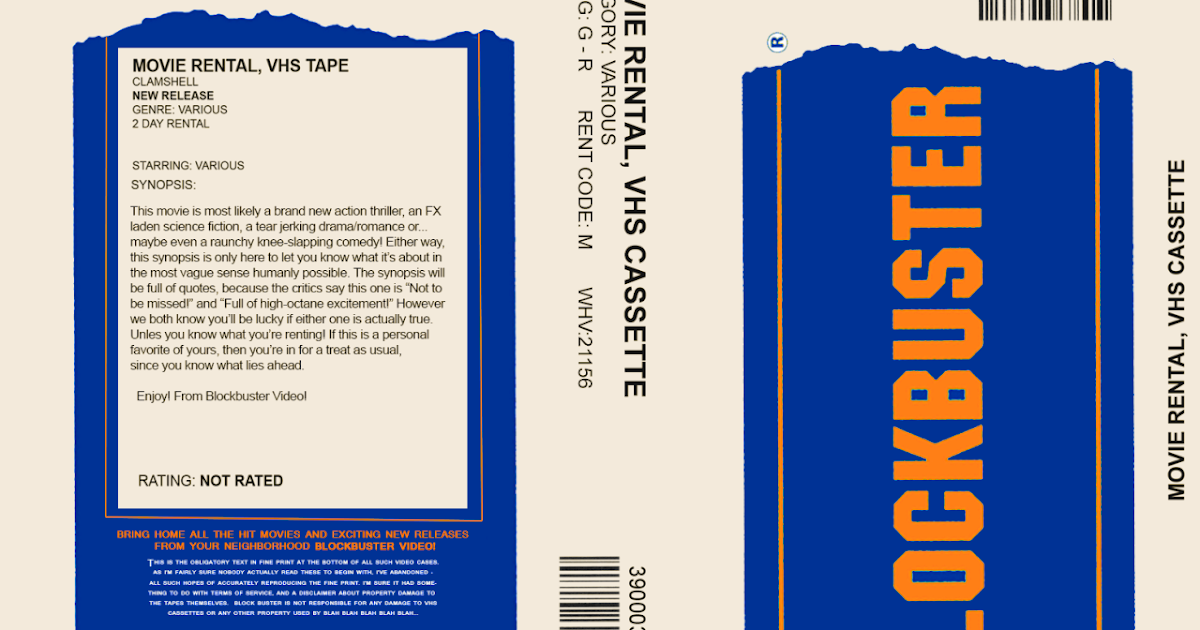 Neon Rocketship: Blockbuster Video Tape Case