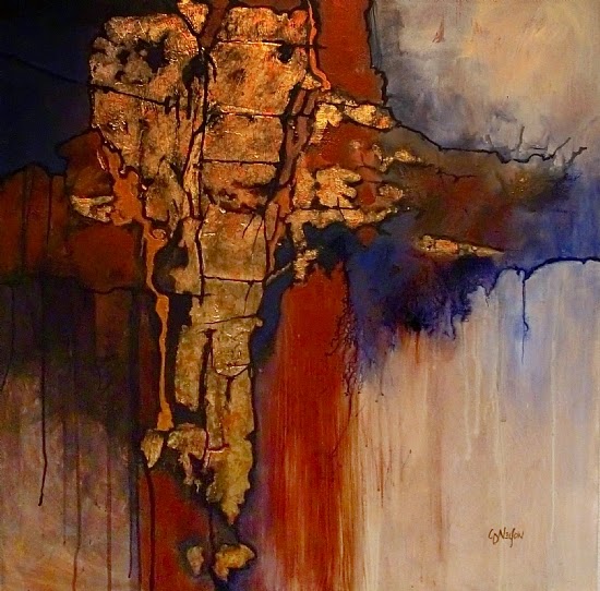 CAROL NELSON FINE ART BLOG: Geologic Abstract Mixed Media Painting "New ...