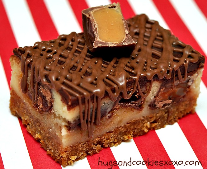 ROLO CHEESECAKE BARS....INSANELY DELISH!!!!!!!!!!! - Hugs and Cookies XOXO