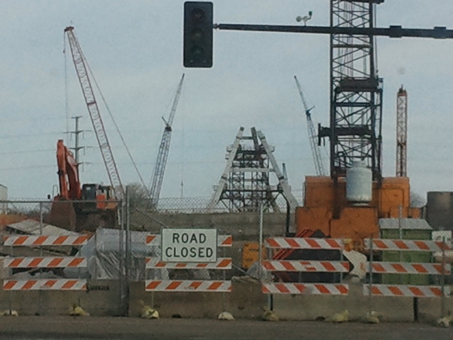 North by Northside: Arches of Lowry Bridge Near Completion