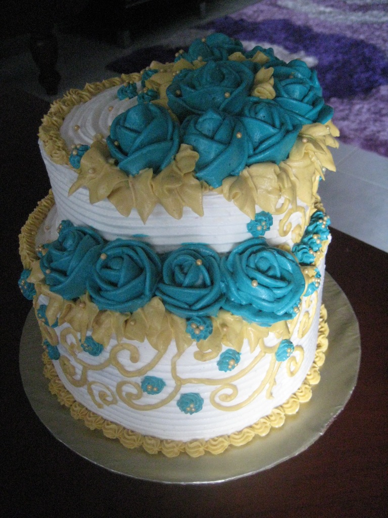 Yatie's Cooking: TEMPAHAN KEK KAHWIN 2 TIER STACK