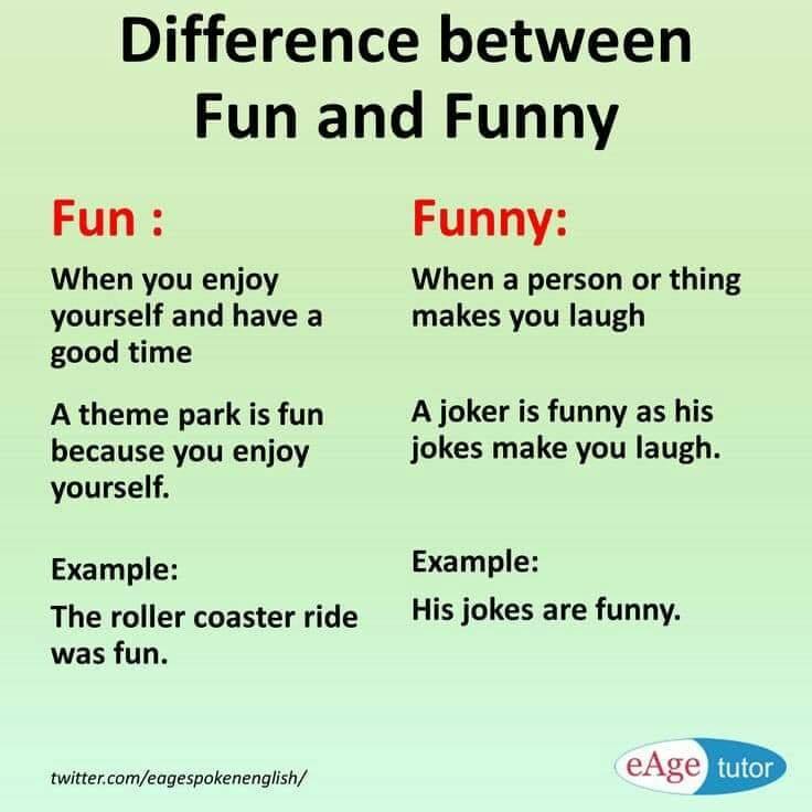 Click on: CONFUSING: 'FUN' vs 'FUNNY'