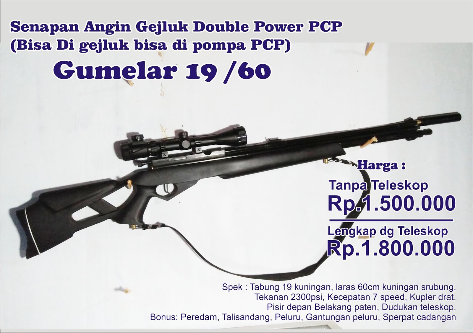 Jual senapang angin gejluk 4.5.5 Kota Medan Sumatera Utara