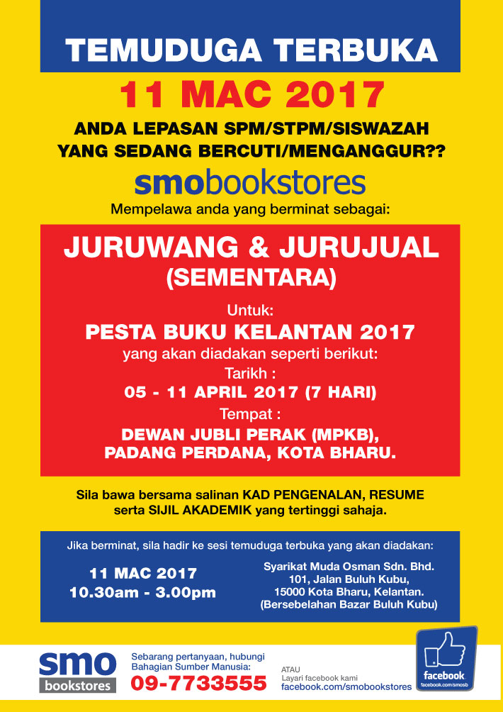 jmc kota bharu: Temuduga Terbuka Syarikat Muda Osman Sdn Bhd