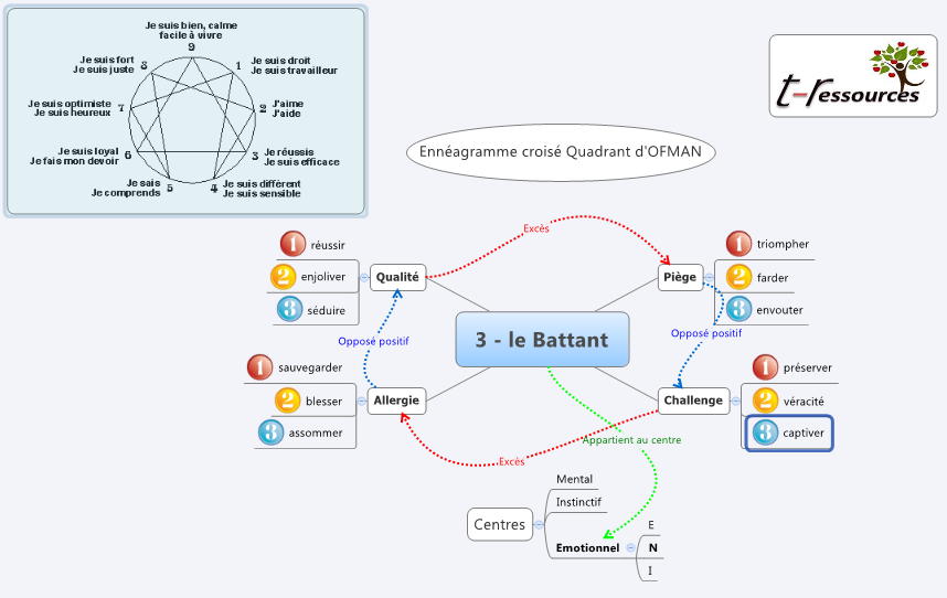 T-Ressources: Croisement ennéagramme quadrant d'ofman : le 3