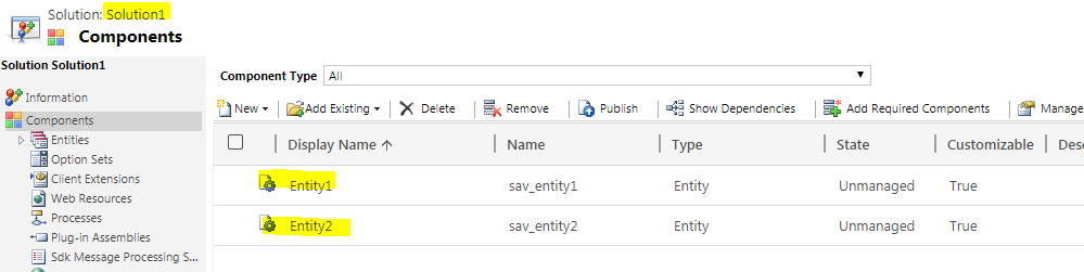 Dynamics CRM: Dynamics CRM: Delete Components From Managed Solution