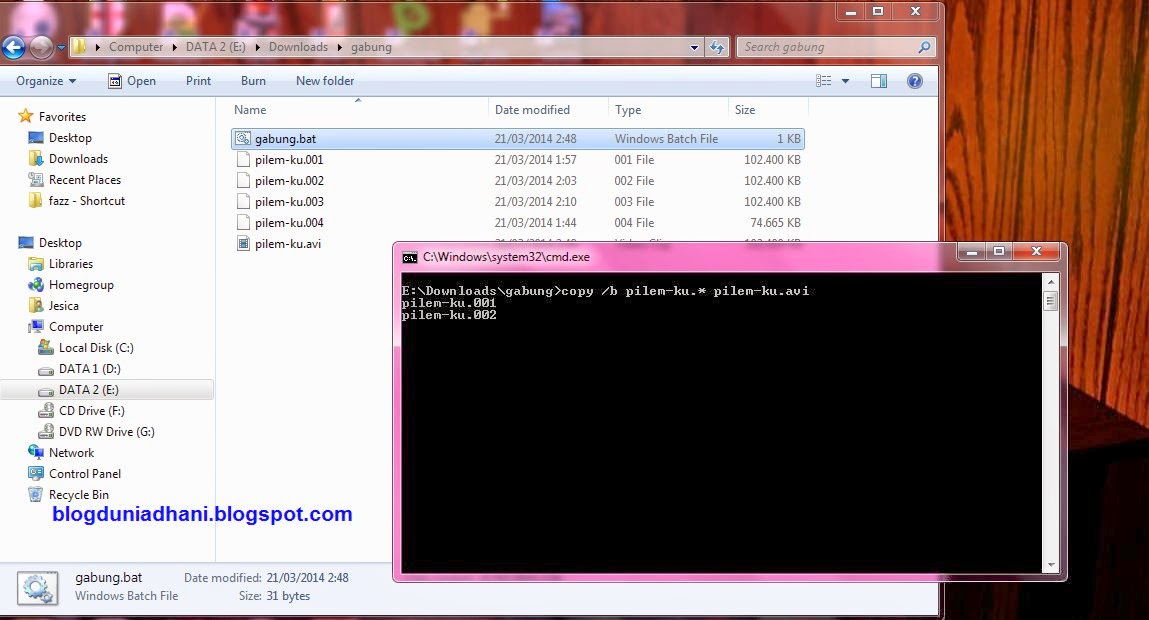 Cara Menggabungkan File Berekstensi - Wayan Susandiarta Blog