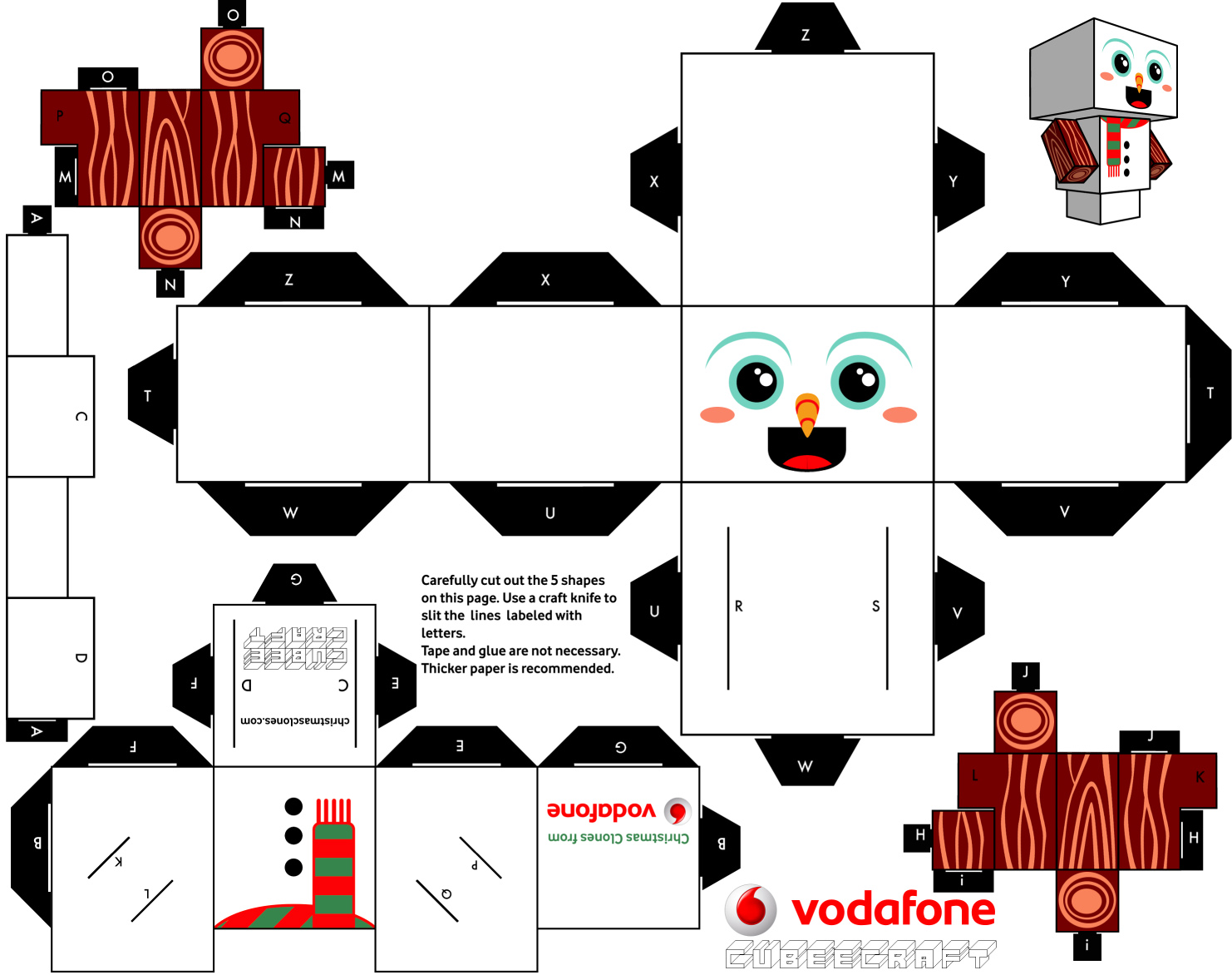 un millón de ideas: paper toys christmas - navidad