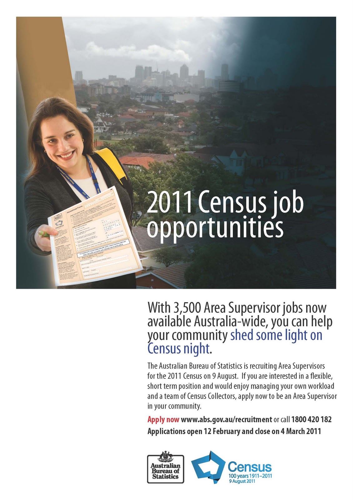 What's on @ The Factory: 2011 CENSUS – RECRUITMENT