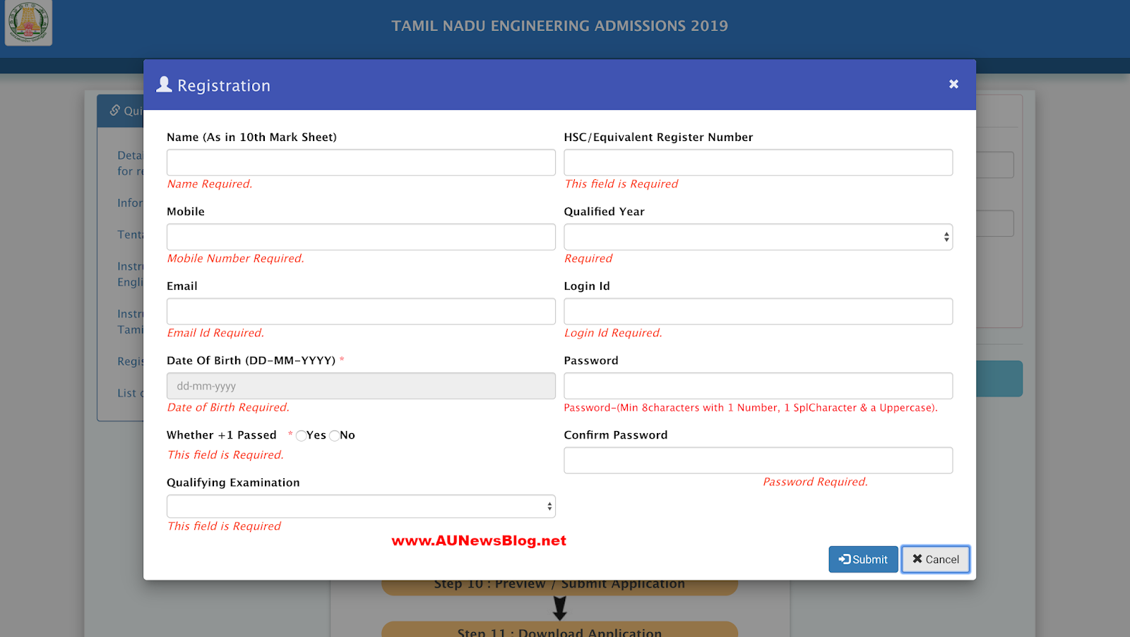 TNEA 2019 Online Apply Procedure & TNEA login details