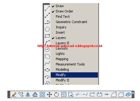 Tutorial Autocad X: Perintah modify autocad