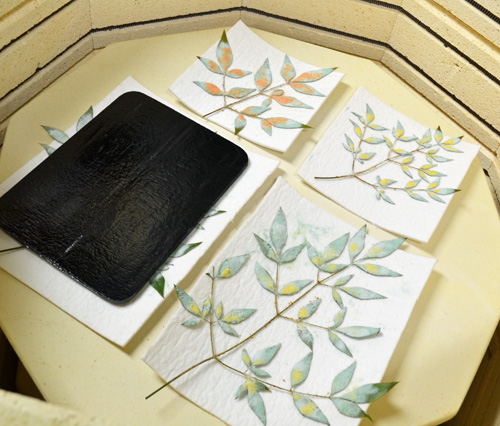 Rose Mary's Clay: "Fossil Vitra" Fused Glass