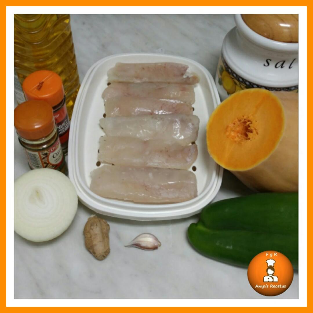 Merluza en salsa de calabaza y curry ~ Fácil y Rico Ampis Recetas