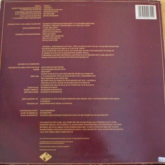 Afro-Synth: JONATHAN BUTLER - Introducing Jonathan Butler (1985)