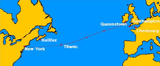 titanic tragedy: The Route Of The Titanic