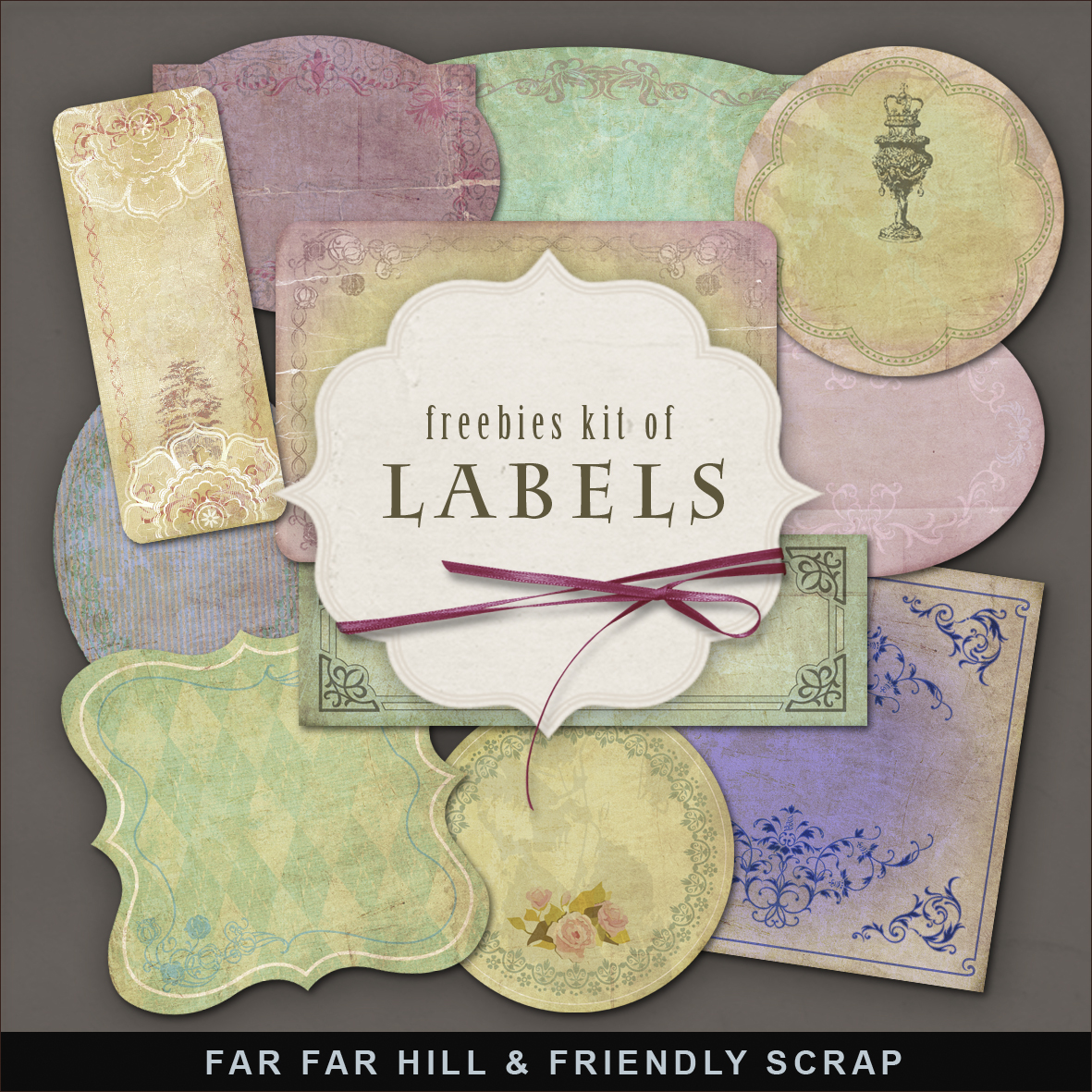 New Freebies Kit of Labels:Far Far Hill - Free database of digital ...