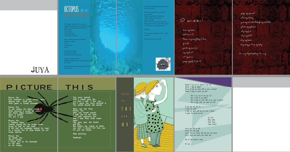 S m u d g e s: Literary folio sample layout