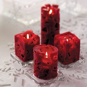 Do-it-Yourself Lacy Ice Candles - Christmas Pizzazz