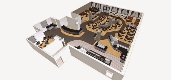 Cafe Interior Design Collections: Cafe 3D Plans Design Collections