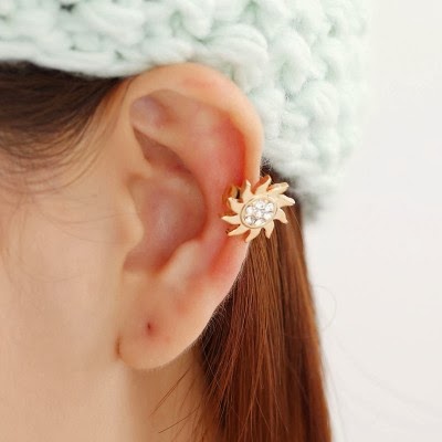 Alice: Beautiful Flower Ear Cuff Wrap Earrings For Your New Year