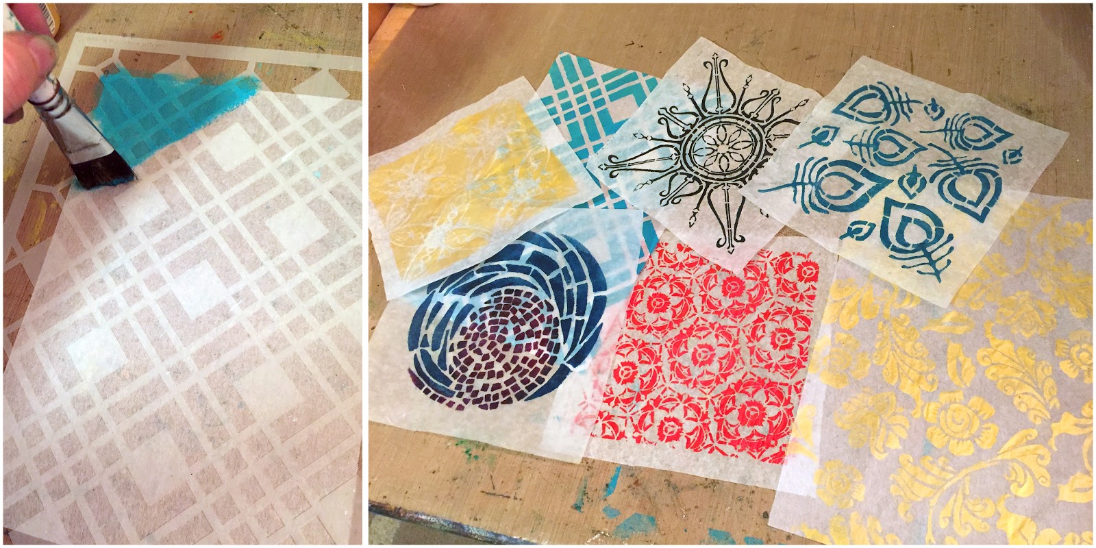 StencilGirl Talk: Gwen's Gems: Stenciled ICE Resin Paper Art Journal