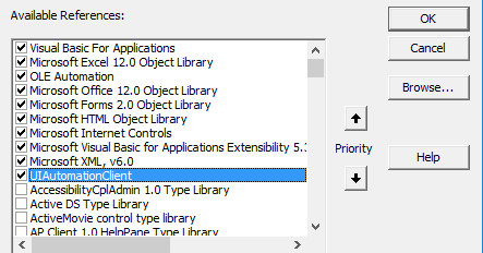 VBA - UI Automation Sample code: