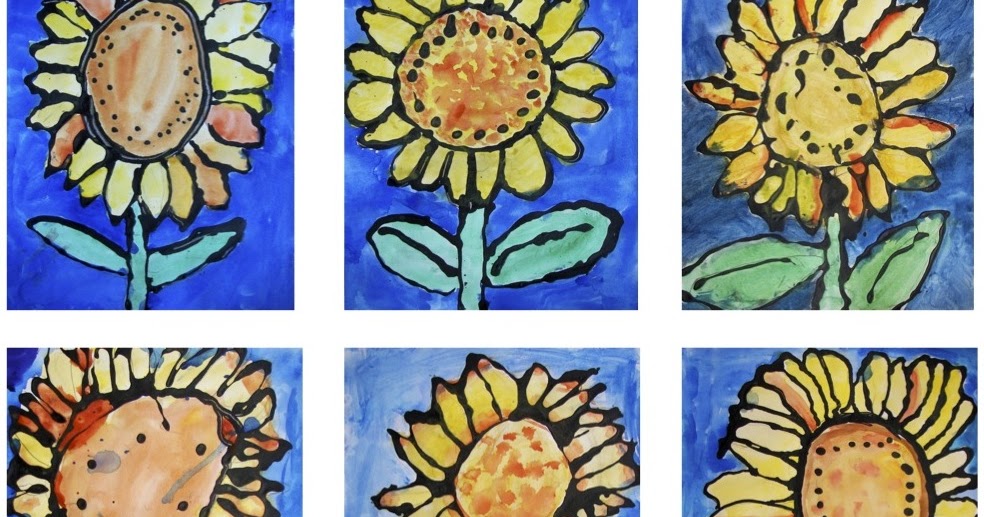 The Rolling Artroom: Sunflowers 1st-3rd Grade