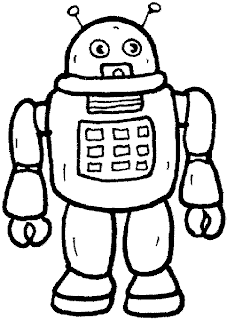 mewarnai gambar robot terbaru